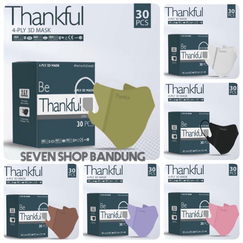 Jual Masker Thankful duckbill 4 ply mirip Sensi earloop Isi 10 pcs ...