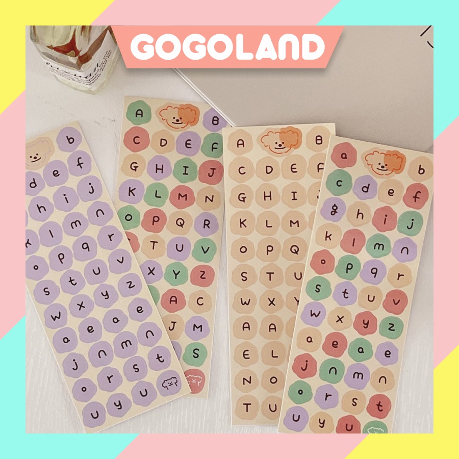 Jual ⭐Gogoland⭐ 1Pc CUTE ALPHABET Sticker Deco DIY Planner BUJO Stiker ...