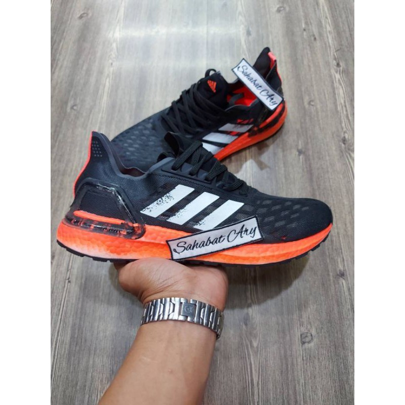 Jual Sepatu Adidas Ultra Boost PB Core Black Signal Coral | Shopee ...