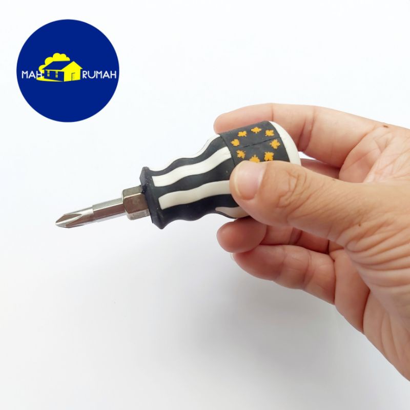 Jual OBENG BB CEBOL Mini 2Way gagang Karet Bolak Balik Plus Minus - HDT ...