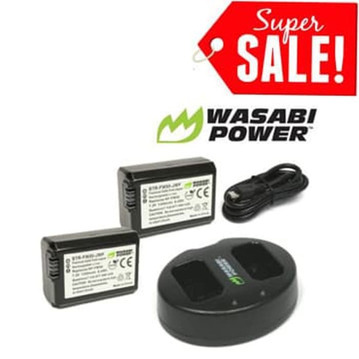 Jual Wasabi Power Battery NP-FW50 (2-Pack) and Dual USB Charger ...