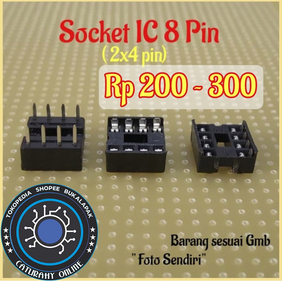 Jual socket IC 8 pin soket 2 x 4 kaki | Shopee Indonesia