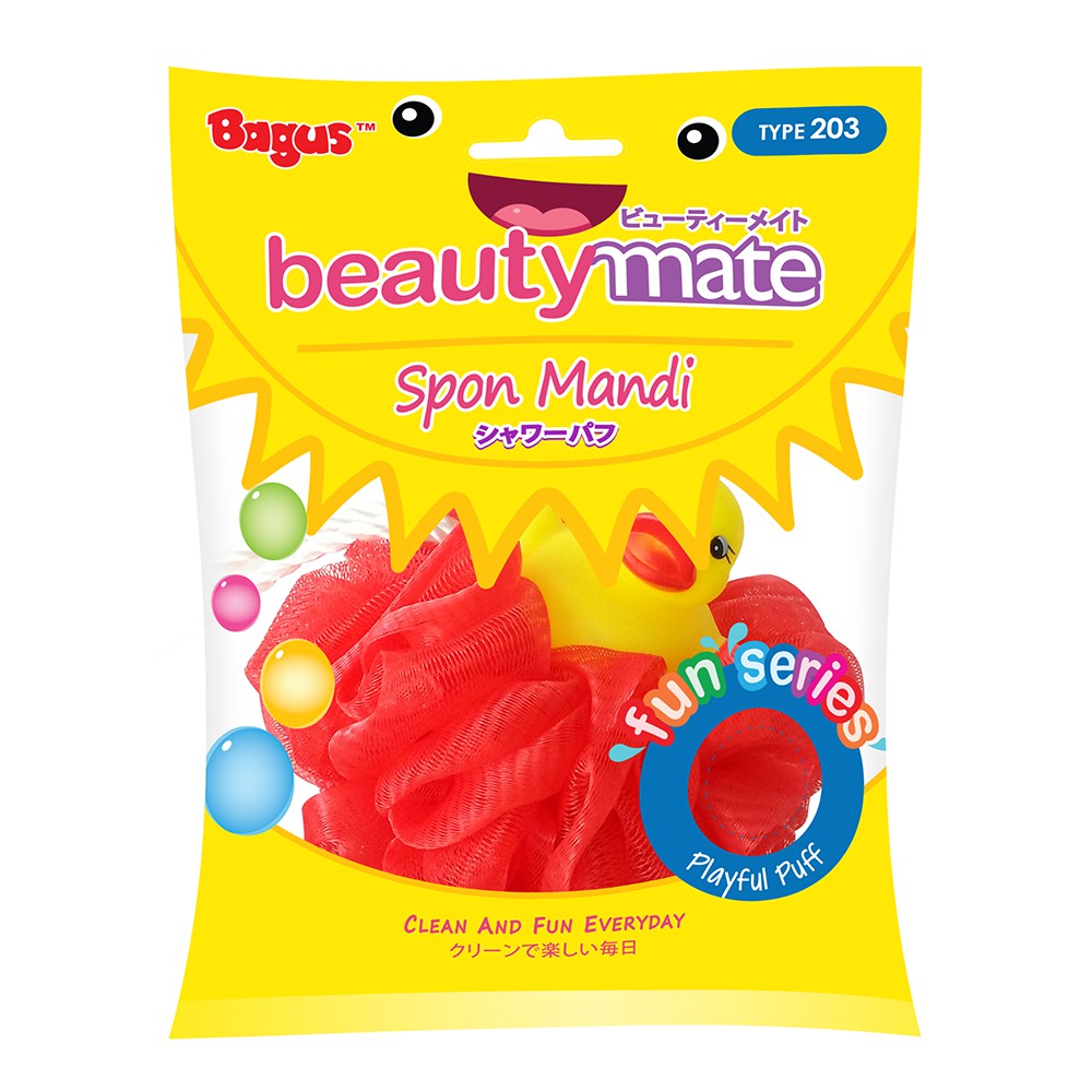 Jual Bagus Busa Spons Mandi Anak Kecil Beautymate Shower Puff Sponge ...