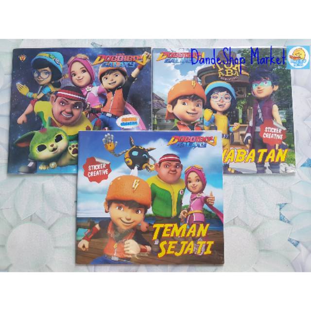 Jual Boboiboy Galaxy Sticker Creative _ Buku Anak Seri menempel stiker ...
