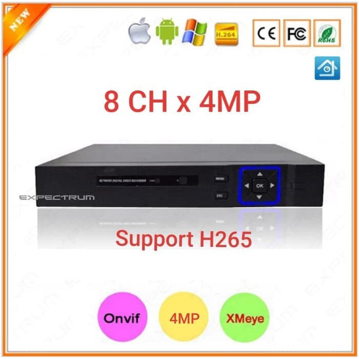 Jual NVR 8 CHANNEL - XMeye Support ONVIF P2P 1080P FUll HD | Shopee ...
