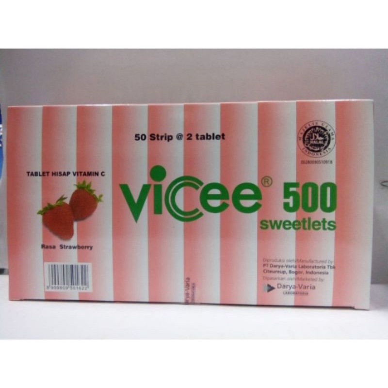 Jual Vicee Vitamin C rasa anggur,Jeruk,Lemon, & Strawberry ( 100 tablet ...