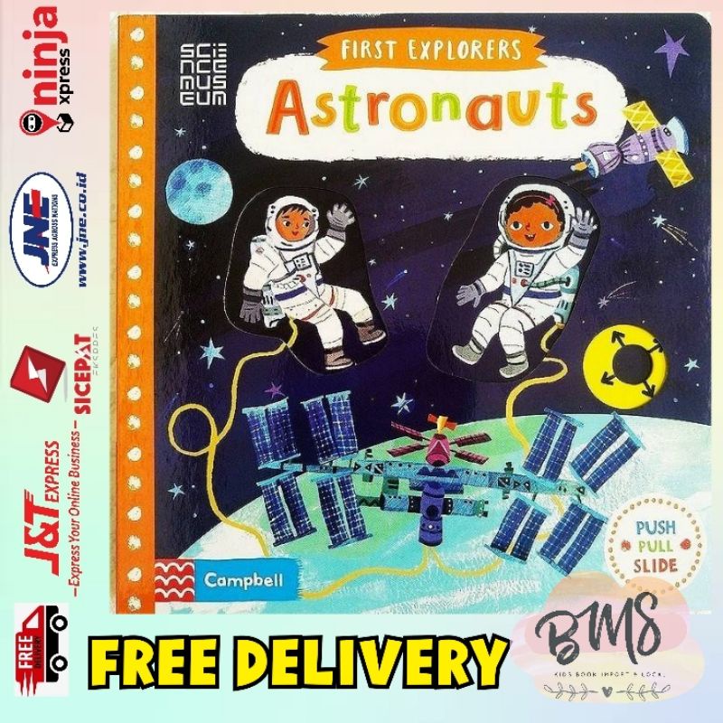 Jual First Explorers Astronauts - Push Pull Slide Board Book Campbell ...
