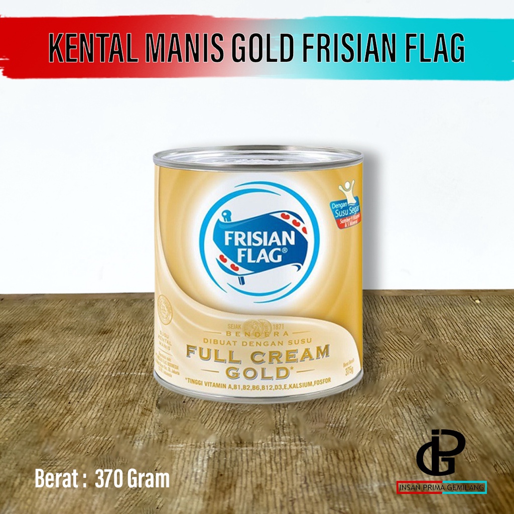 Jual Susu Bendera Kental Manis GOLD Frisian Flag - Kaleng 370gr ...