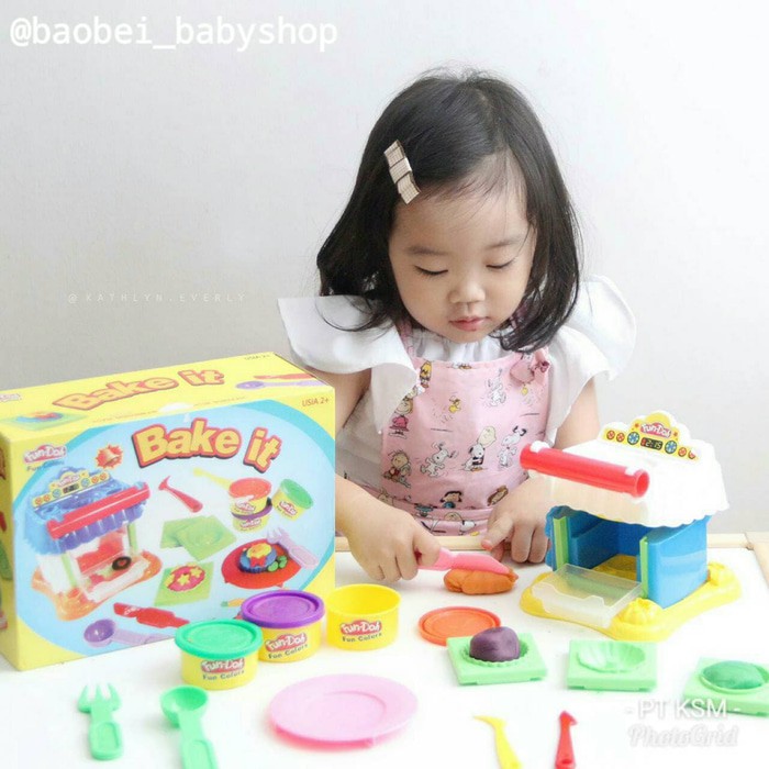 Jual Mainan Kreasi Anak Membuat Kue Fun-Doh Bake it (cetakan kue ...