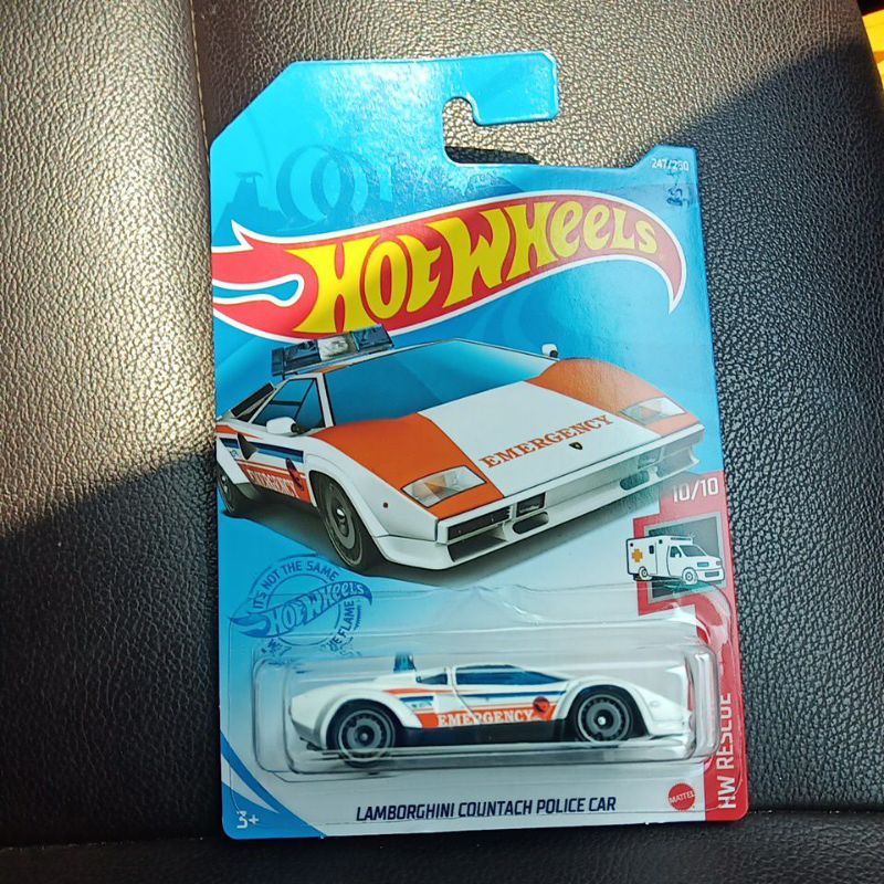 Jual lamborghini countach police car hotwheels rescue /treasure hunt ...