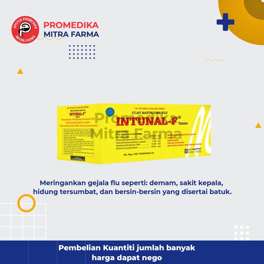 Jual Intunal Forte Tablet/ Strip / Obat Flu dan Batuk / Obat Demam ...
