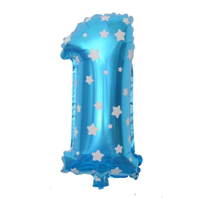 Jual DINOSO Balon Foil Huruf Biru 16 Inch 40cm A-Z Angka Biru 0-9 Biru ...