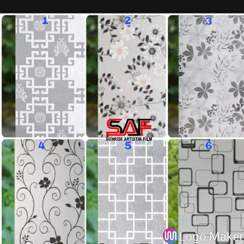 Jual stiker kaca/sticker kaca film jendela motif/stiker sandblas murah ...