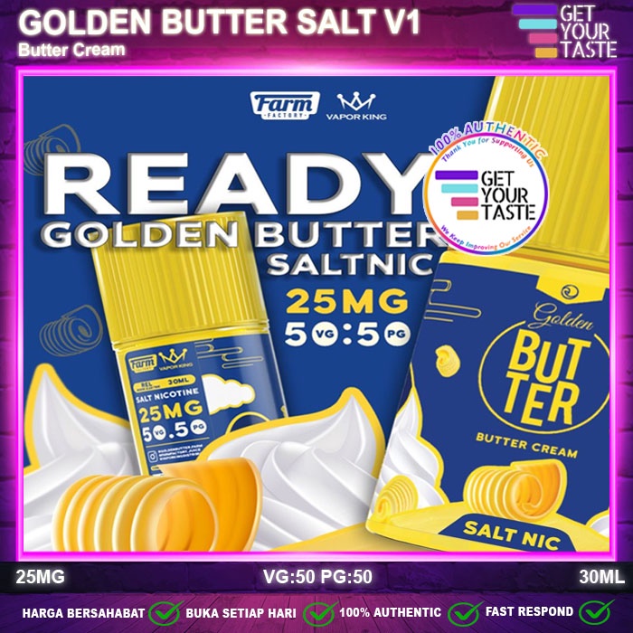 Jual Liquid Golden Butter V1 Original Butter Cream Salt Nic 30ML by VK ...