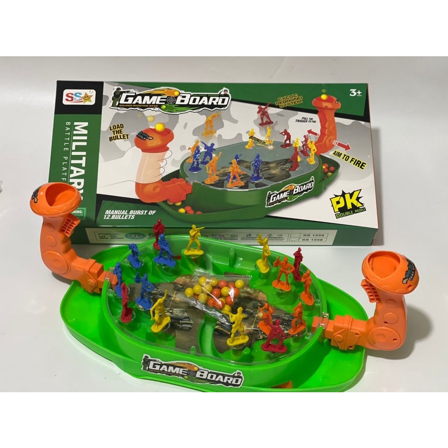 Jual Mainan Duel / Tarung KARAKTER Dino & Military Shooting Game Battle ...