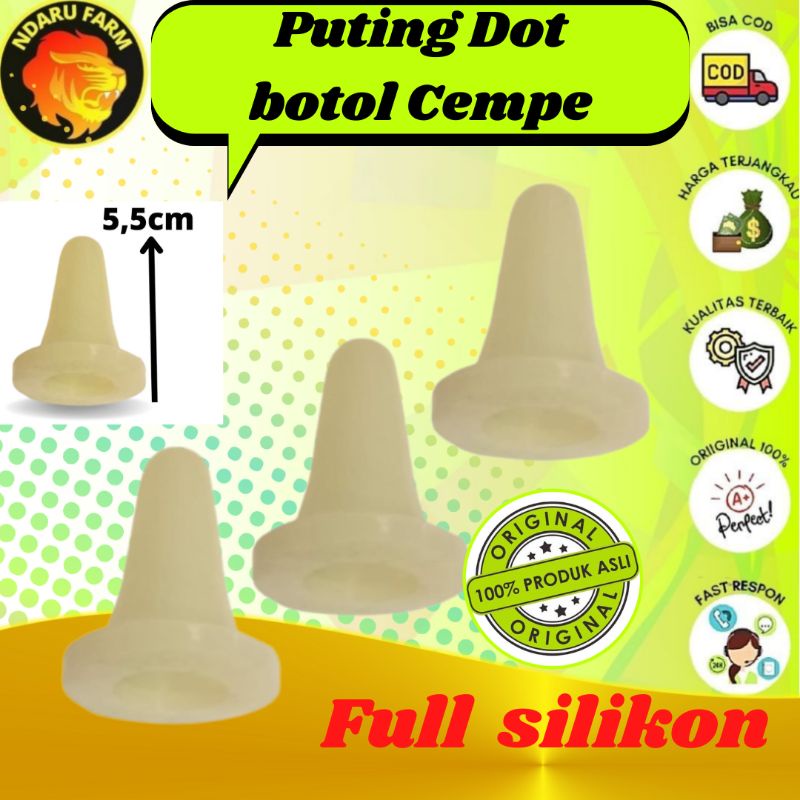 Jual Puting Dot Botol Cempe Full Silikon Dot Kambing Domba NDARUFRAM ...