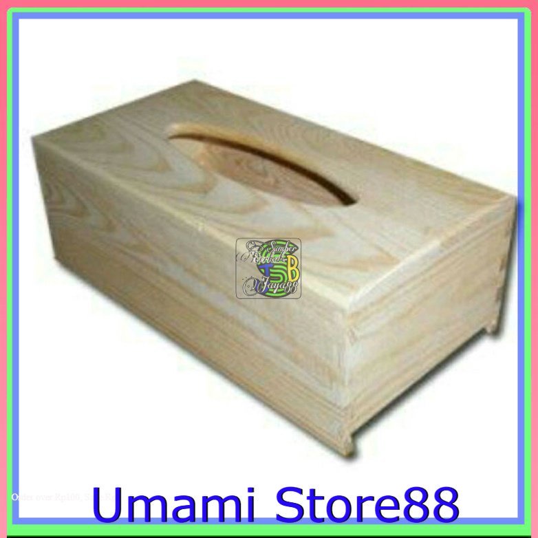 Jual Kotak Tisu Kayu Pinus Tempat Wadah Tisu Kayu Organizer Tissue Box ...