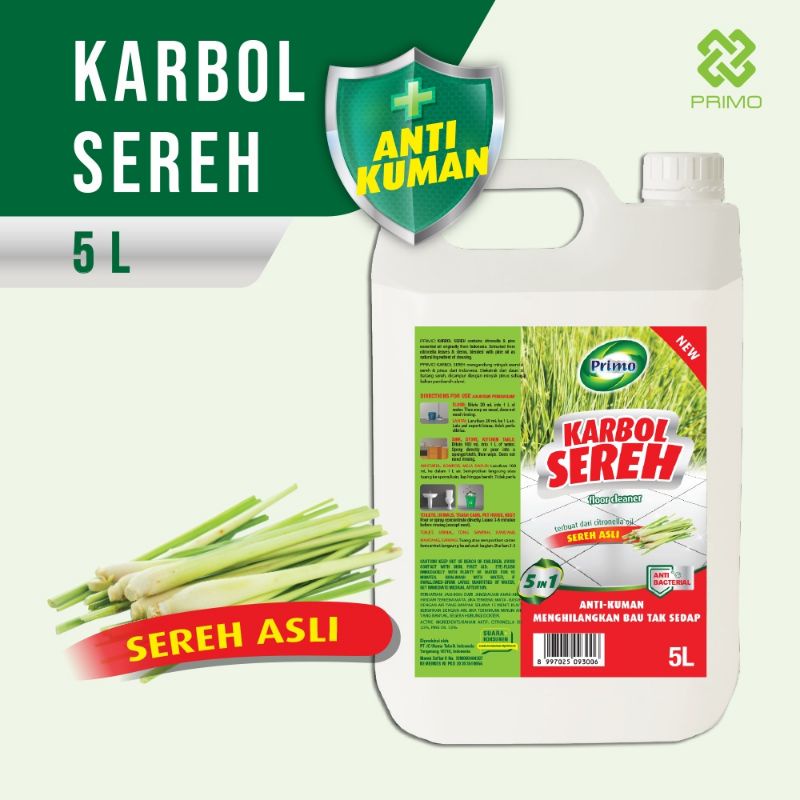Jual Primo Karbol Sereh 5 Liter Citronella/Premium | Shopee Indonesia
