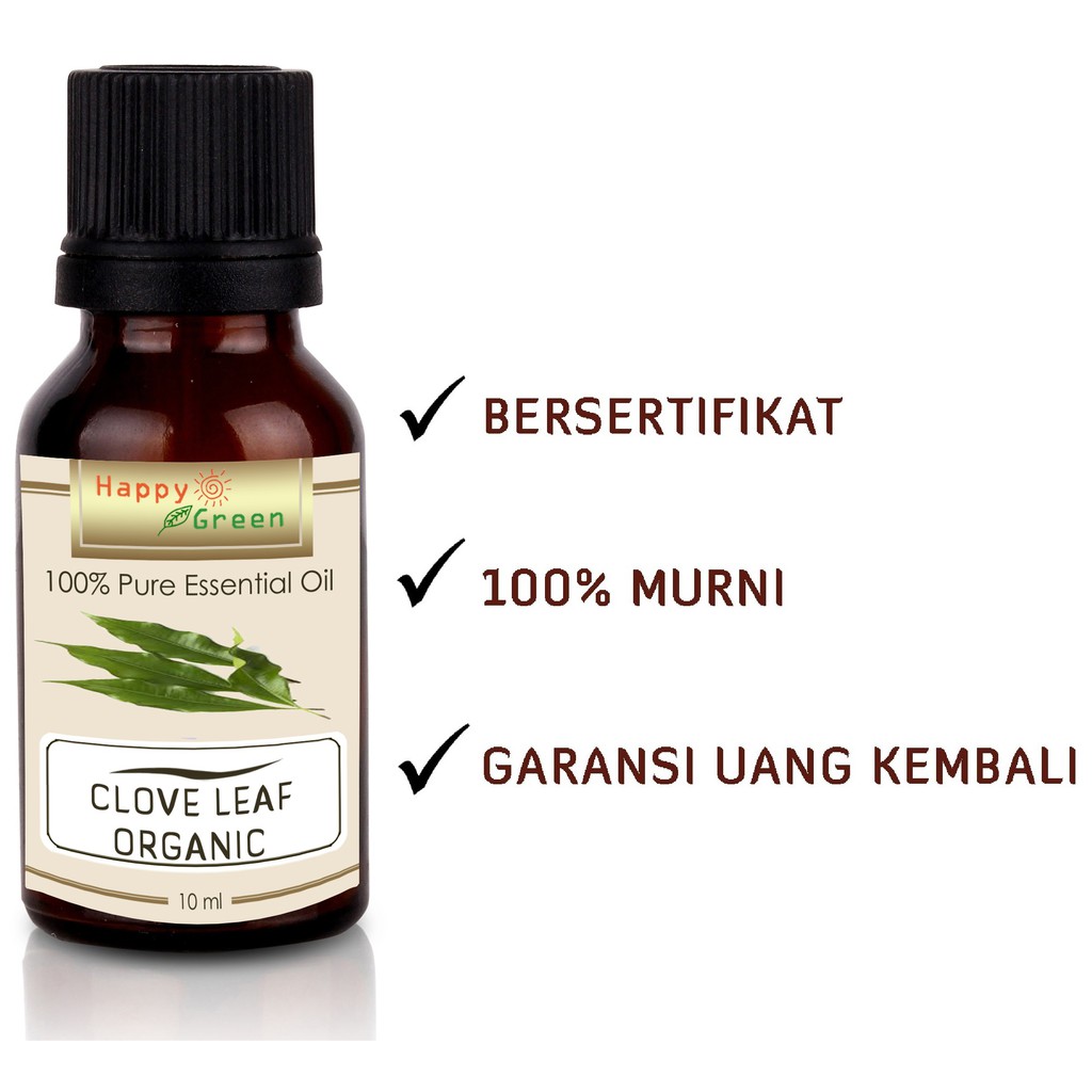 Jual Happy Green ORGANIC Clove Leaf Essential Oil - Minyak Daun Cengkeh Organic | Shopee Indonesia