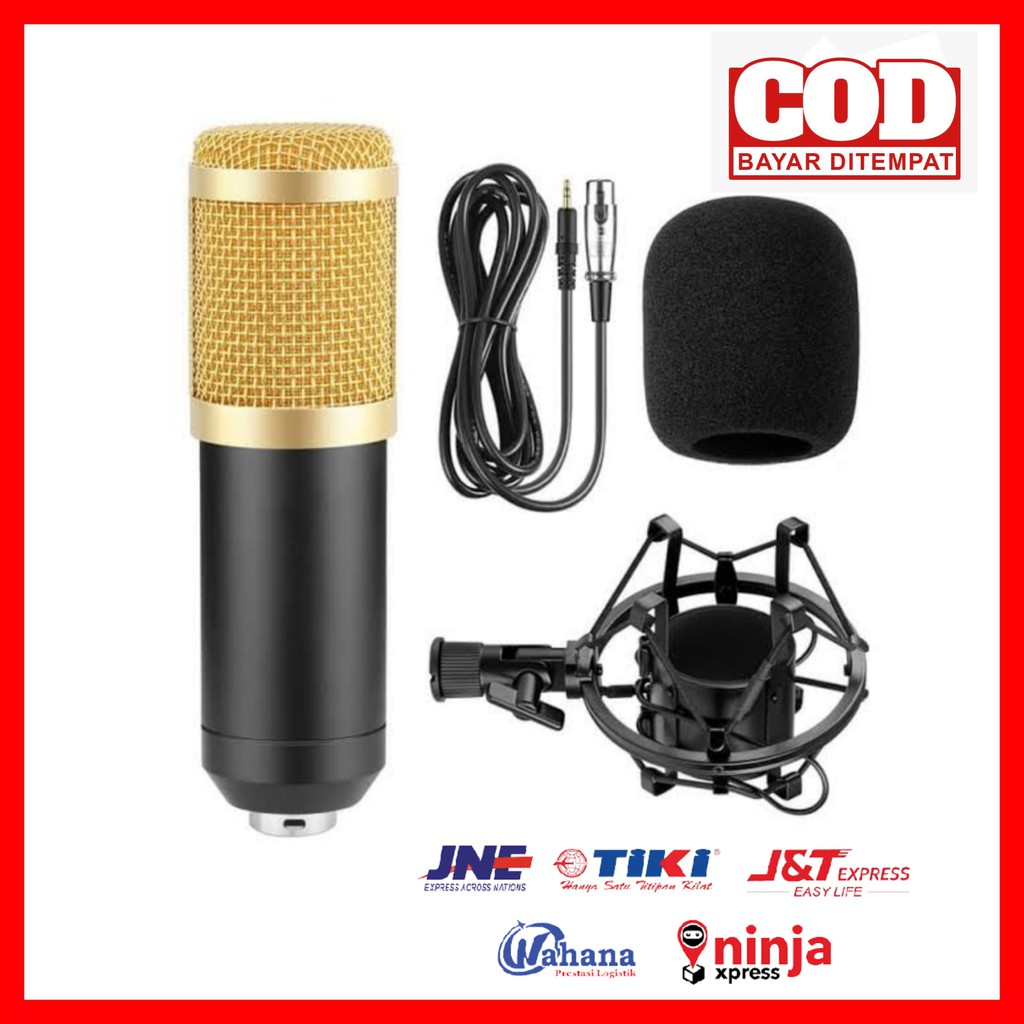 Jual Mic Bm 800 soundcard V8 microphone Condendsor | Shopee Indonesia