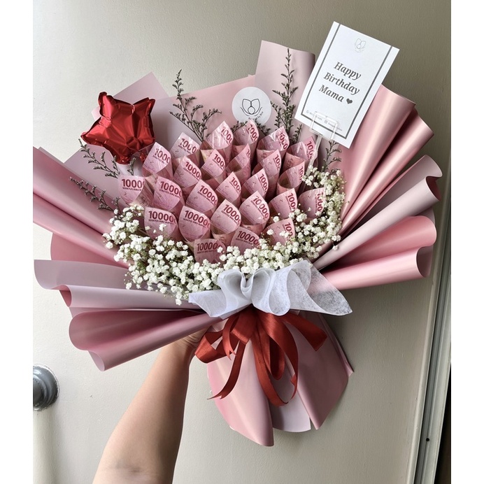 Jual buket wisuda/ulang tahun buket bunga bouquet 100 | Shopee Indonesia