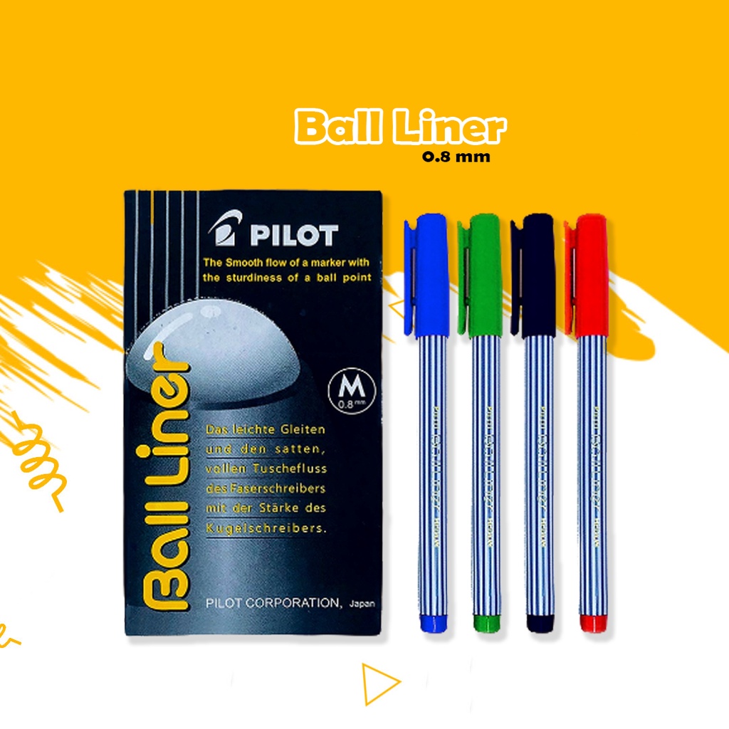 Jual Pulpen Pilot Balliner ketebalan 0.8mm,warna biru & hitam | Shopee ...