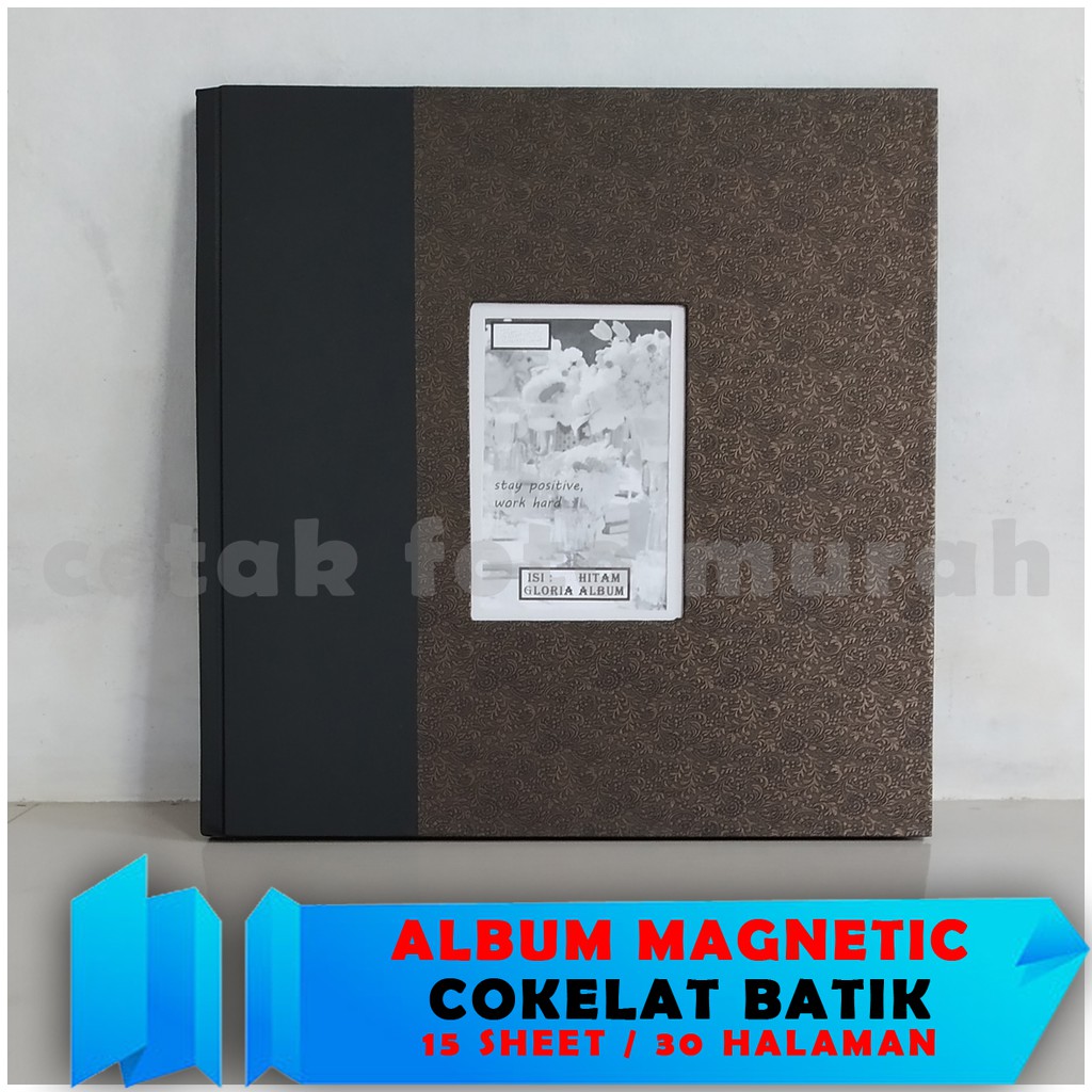 Jual Album Magnetic 15 Sheet Cokelat Batik atau Kayu / 30 Halaman ...