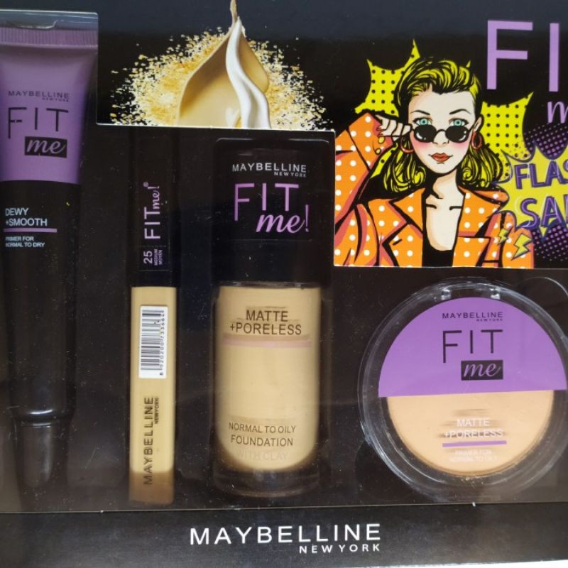 Jual Paket Kosmetik Fit Me Varian Lengkap / Paket Set Make Up Lengkap ...