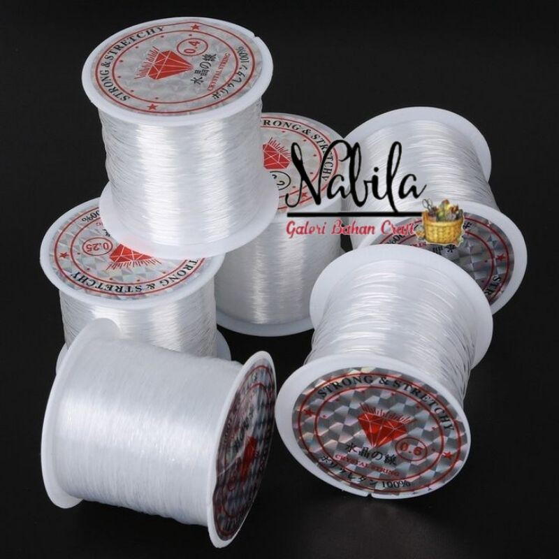 Jual (Roll) Benang nylon benang jahit mutiara payet benang lubang ...
