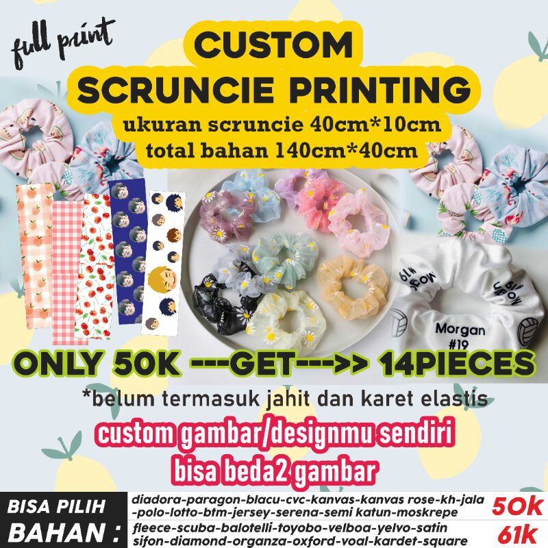 Jual SCRUNCHIE Custom | Shopee Indonesia