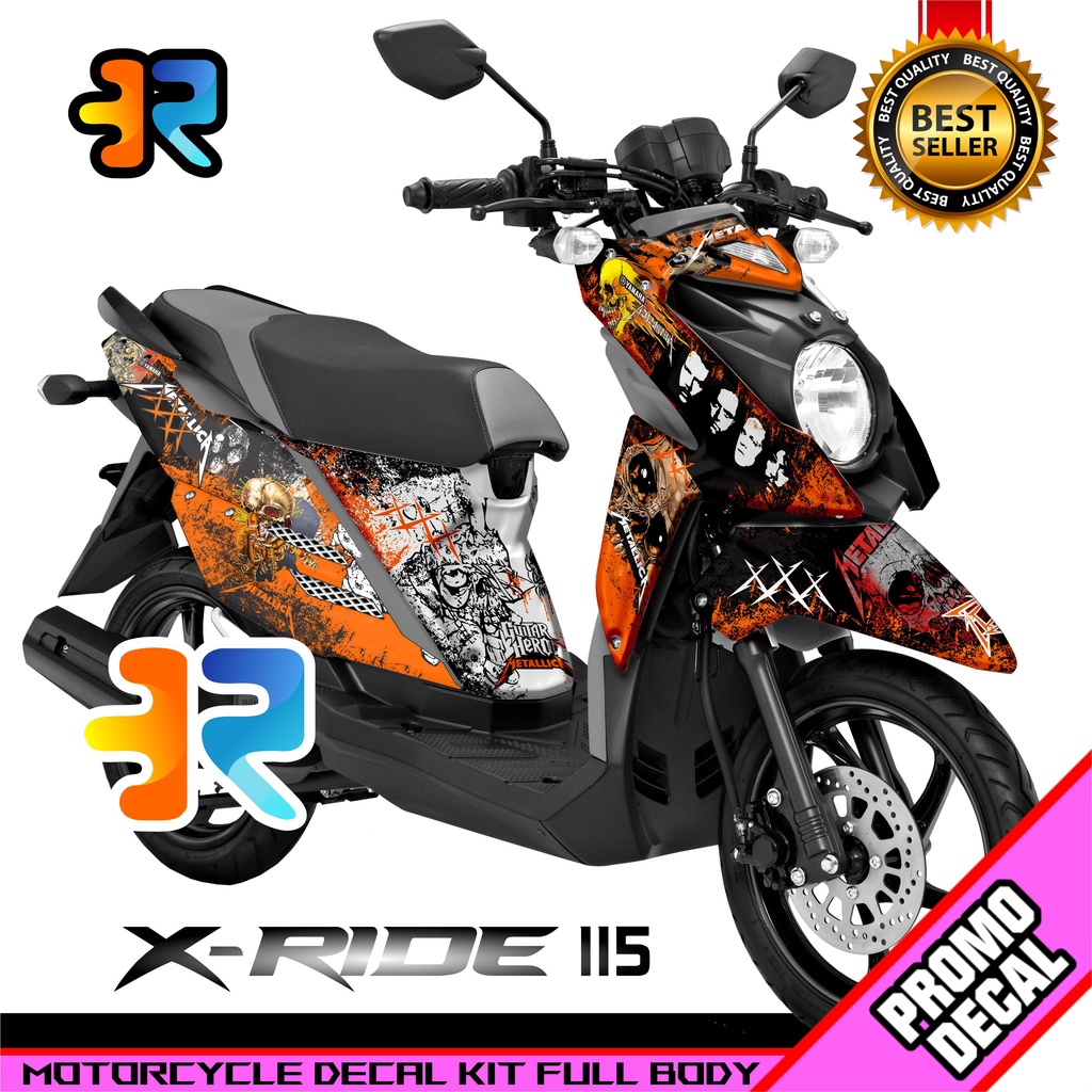 Jual Decal Motor XRide 115 Desain Metal Militia Sticker Decal X-Ride ...