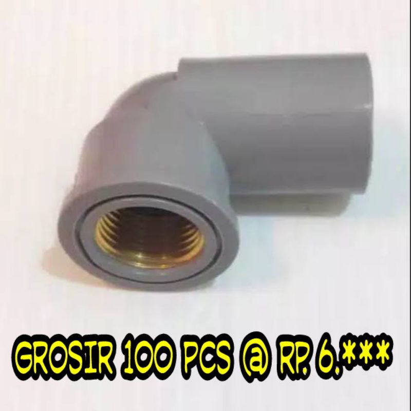 Jual Elbow Drat Dalam Kuningan 1/2 inch / F Elbo keran 1/2" / EDD 1/2 ...