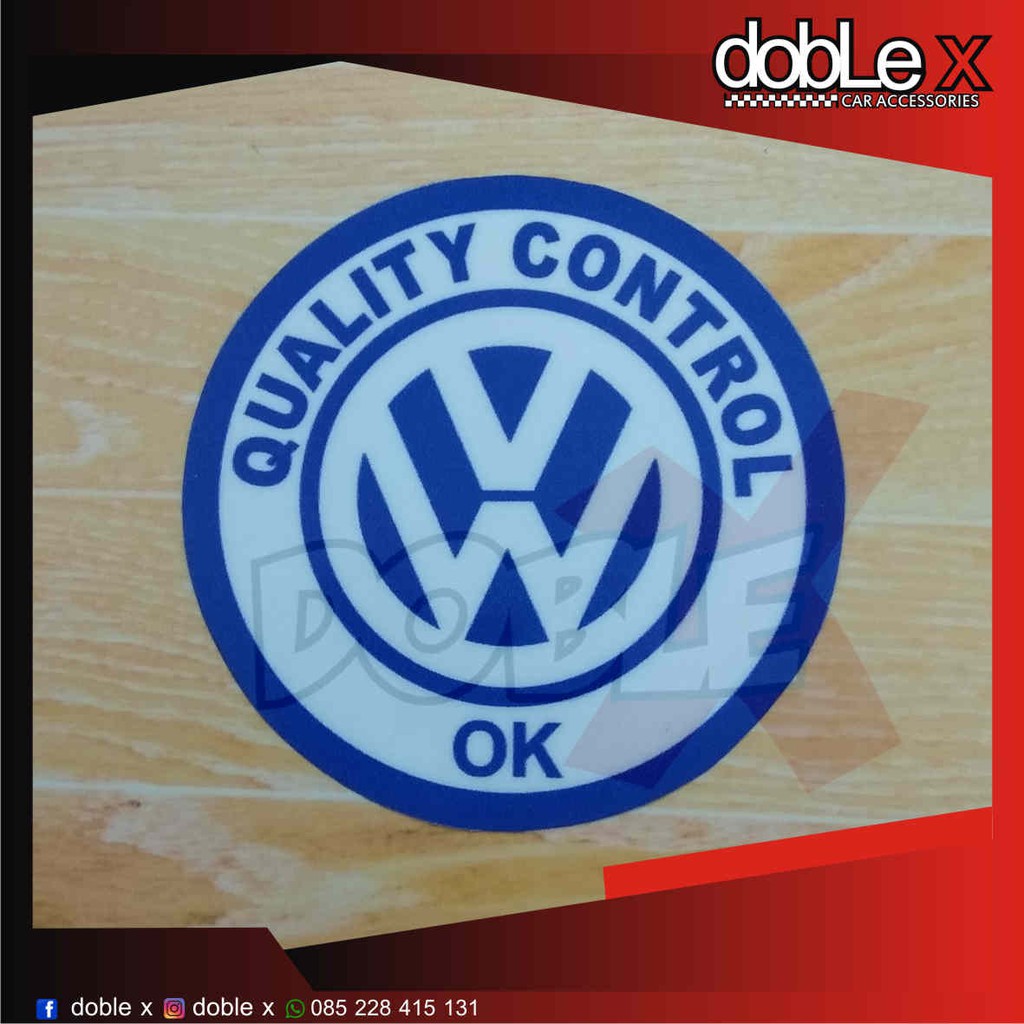 Jual Stiker Volkswagen Quality Control Tempel Dalam | Shopee Indonesia