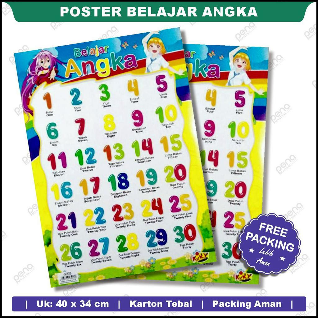 Jual Poster Belajar Angka - Poster Angka - Mengenal Angka | Shopee ...