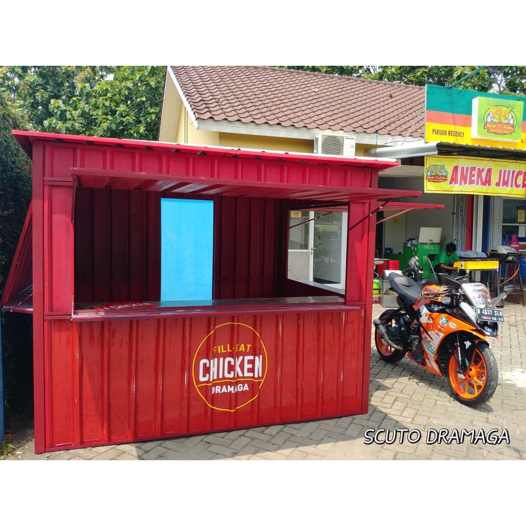 Jual Gerobak Jualan Minuman dan Makanan Semi Kontainer | Shopee Indonesia