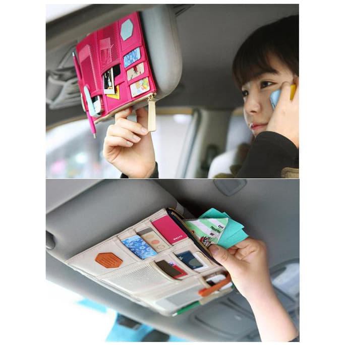 Jual promo DOMPET SUN VISOR MOBIL SIMPAN KARCIS KARTU PARKIR ETOLL ...