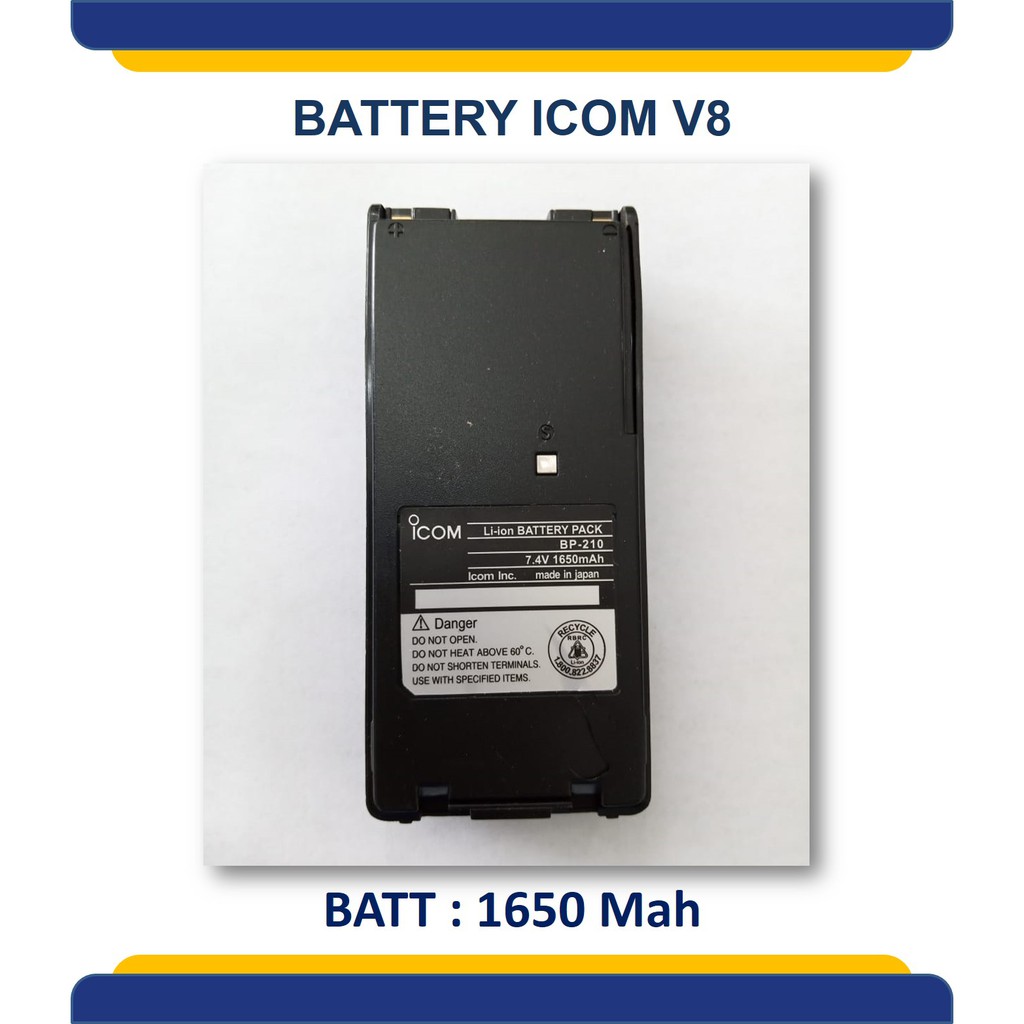 Jual Battery HT Icom V8,Battery Li-ion BP-210, Battery Icom V8 BP210 ...