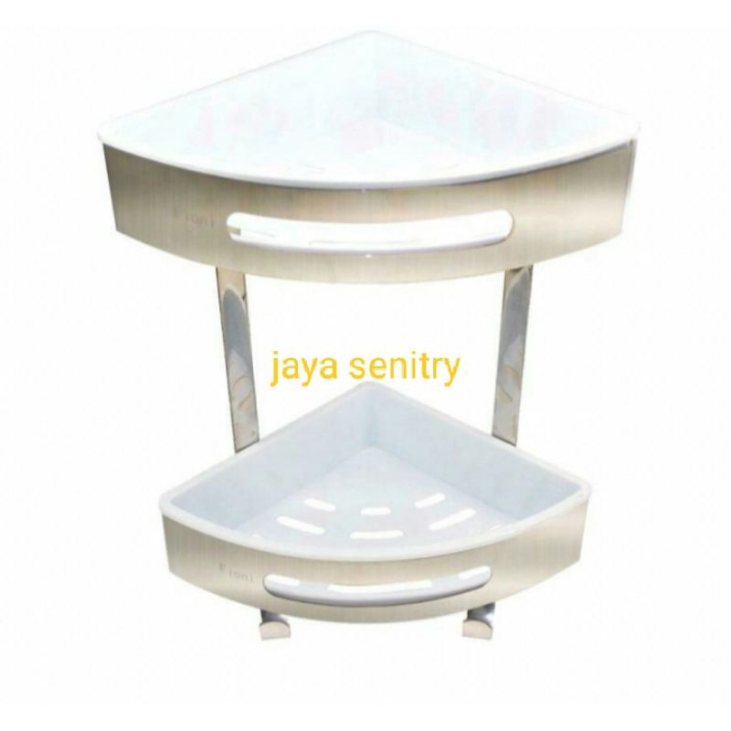 Jual Rak sabun sudut 2 susun stainless / rak sabun stainless / rak ...