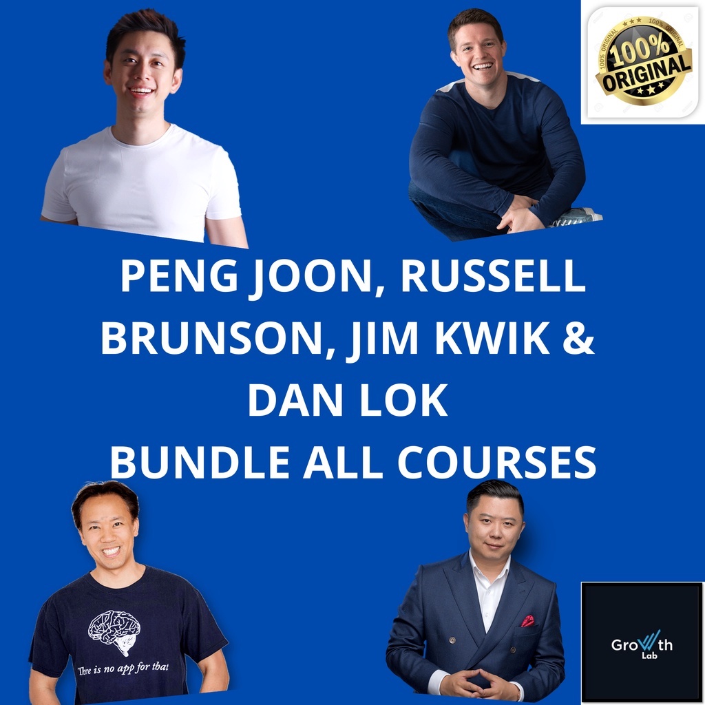 Jual ECOURSE paket 64 course russel brunson, dan lok, peng joon, jim ...
