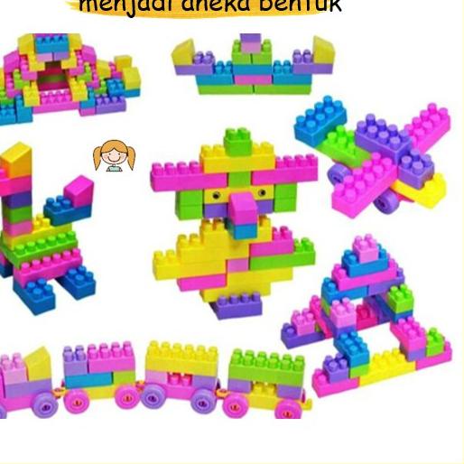 Jual [ONGKIR 1 KG] Mr Block Mainan Balok Lego Besar Anak Balita Edukasi ...