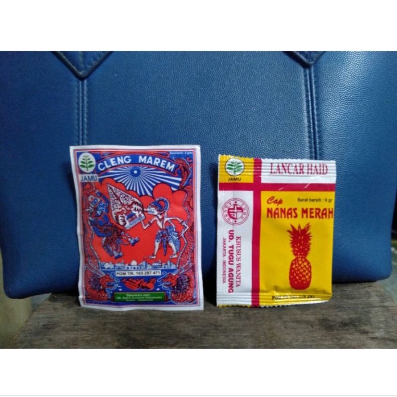 Jual Jamu telat datang bulan 6 sachet cap wayang becak dan 6 sachet cap ...