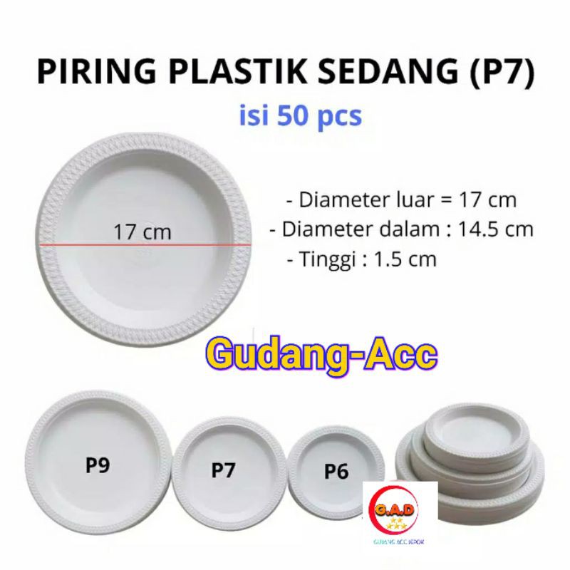 Jual PIRING PLASTIK SEDANG / PIRING ACARA /PIRING MAKAN /PIRING PESTA ...