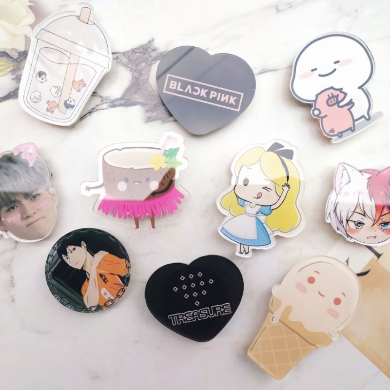 Jual [BUY 4 GET 1] Custom Freebies Griptok Popsocket Akrilik | Shopee ...