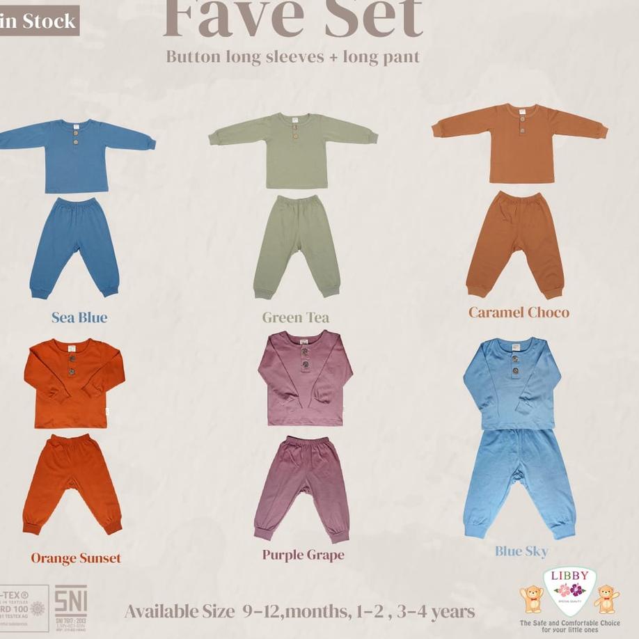 Jual Libby Fave Set Earth Color Series Setelan Panjang / Libby 1 Pasang ...