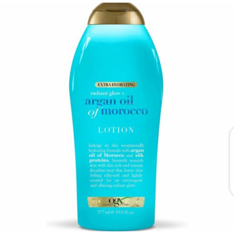 Jual OGX Radiant Glow + Argan Oil of Morocco Extra Hydrating Body ...