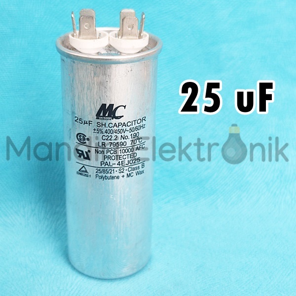 Jual Kapasitor AC 25 Mikro Capasitor AC 25 uf Merk MC - Kapasitor AC Merk MC 25Uf | Shopee Indonesia