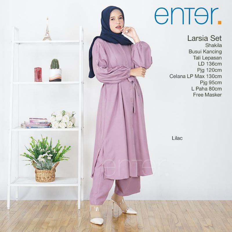 Jual Larsia setelan katun syakila jumbo ld 135 by enter (UPDATE STOK ...