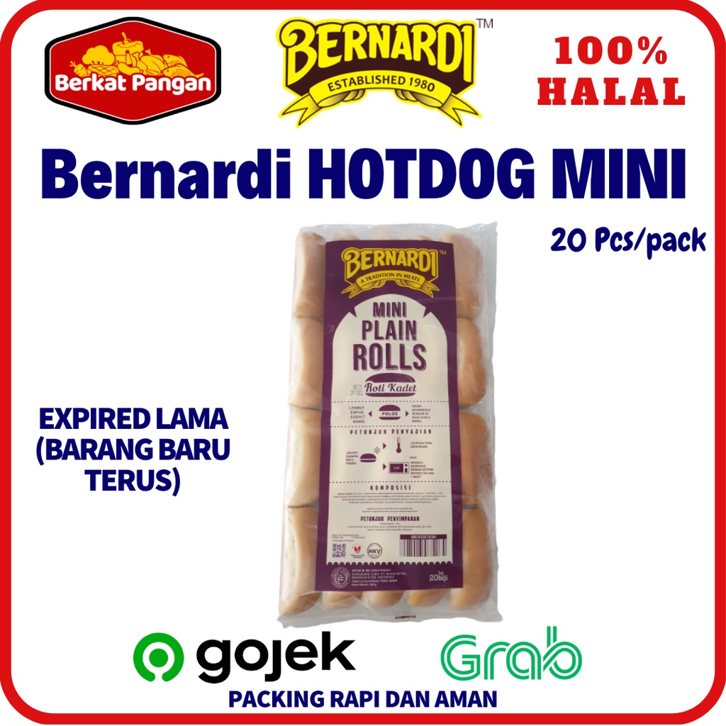 Jual BERNARDI Roti Burger Wijen 6pcs / Plain rolls mini Hot dog 20pcs ...