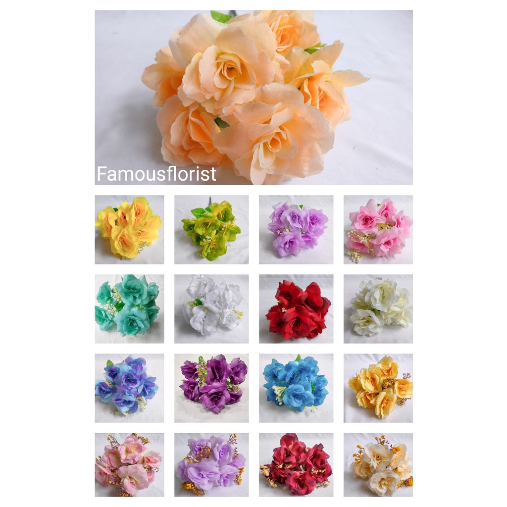 Jual Bunga artificial rose jepang K-7 impor | Shopee Indonesia