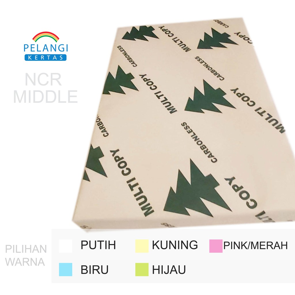Jual Kertas NCR Folio/F4 MIDDLE Bagian Tengah 1 Rim Multicopy | Shopee ...